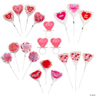 2 lbs. 6 oz. Valentine's Day Lollipop Assortment - 72 Pc.