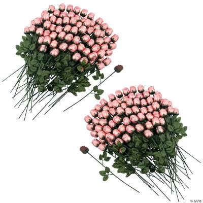 10 lbs. 14 oz. Mega Bulk 300 Pc. Pink Foil-Wrapped Chocolate Roses ...