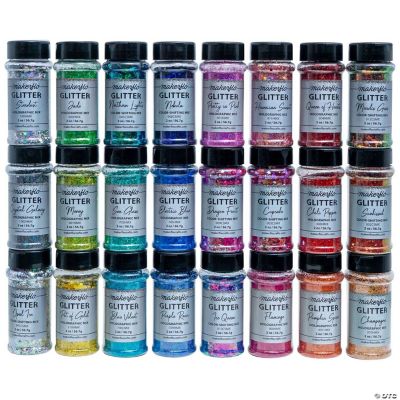 Makerflo Holographic Chunky Mix Glitter Variety Set Pack of 24, 20 oz ...