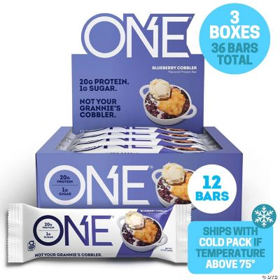 ONE Protein Bars Blueberry Cobbler 20g Protein 2.12 Ounce 36 Bars ...