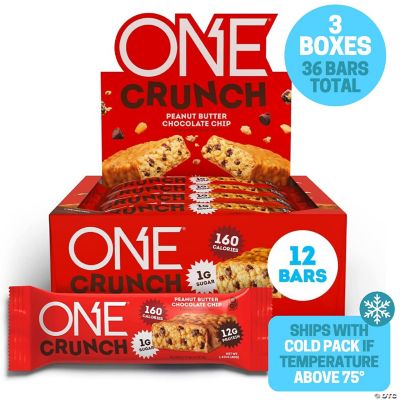 ONE Protein Bars Crunch Peanut Butter Chocolate Chip 20g Protein 2.12 ...