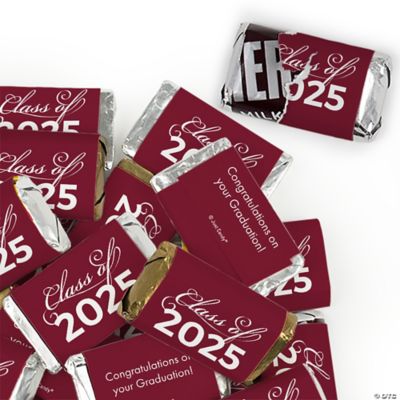 34 Pcs Maroon Graduation Candy Party Favors Class of 2025 Hershey's ...