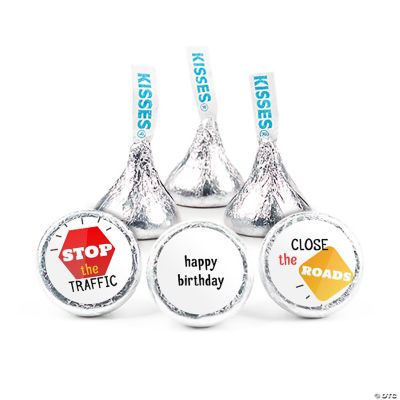 100ct Construction Birthday Candy Party Favors Hershey's Kisses Milk ...