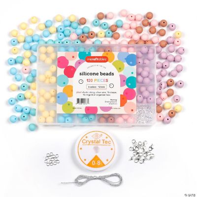 Incraftables Silicone Beads for Keychain Making 120pcs Kit 6 Colors ...