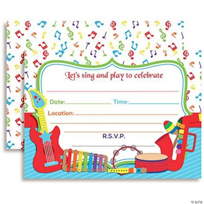 AmandaCreation Sing and Play Music Invites 40pc. | Oriental Trading