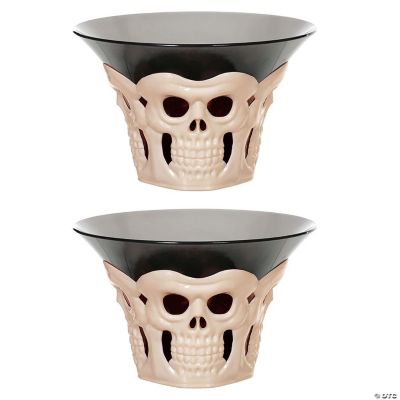 Bone Skull Candy Bowl 2-Pack 3D Halloween Themed Spooky Party Treats ...