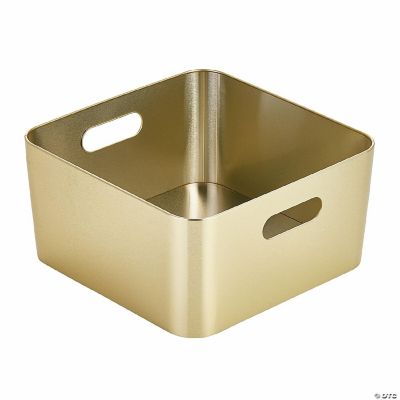 mDesign Medium Metal Kitchen Storage Container Bin with Handles - Soft ...