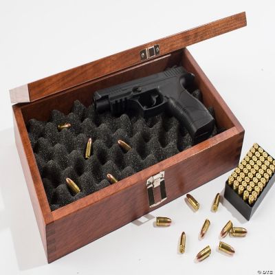 Two Pistol DISPLAY Gun Chest Cherry Finish on Solid CHERRY Wood