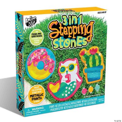 3 in 1 Stepping Stones Craft Kit Makes 3 Stepping Stones | Oriental Trading