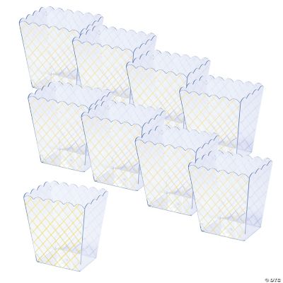 Bulk 9 Pc. Medium Gold Lattice Scalloped Containers