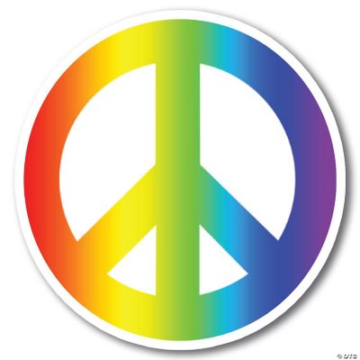 Magnet Me Up Peace Sign Magnet Decal, 5 Inch Round, Heavy Duty ...