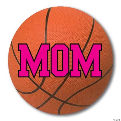 Magnet Me Up Basketball Mom Magnet Decal 5 Inch Round Heavy Duty