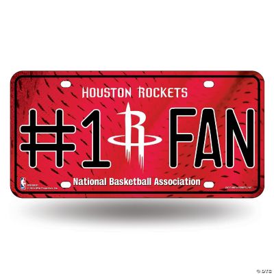 Rico Industries NBA Basketball Houston Rockets #1 Fan Metal Auto Tag ...