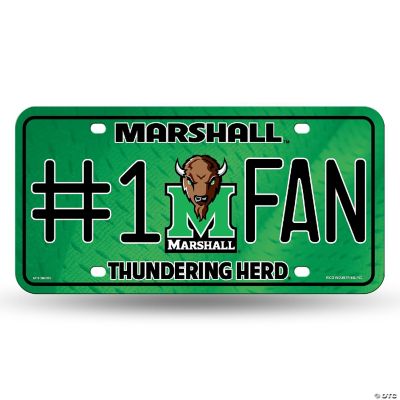 Rico Industries NCAA Marshall Thundering Herd #1 Fan Metal Auto Tag ...