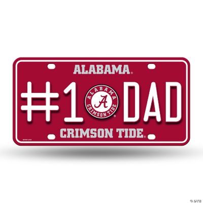 Rico Industries NCAA Alabama Crimson Tide #1 Dad #1 Fan Metal Auto Tag ...
