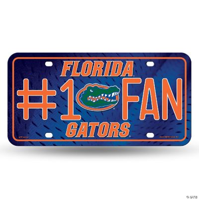 Rico Industries NCAA Florida Gators #1 Fan Metal Auto Tag - Great For ...