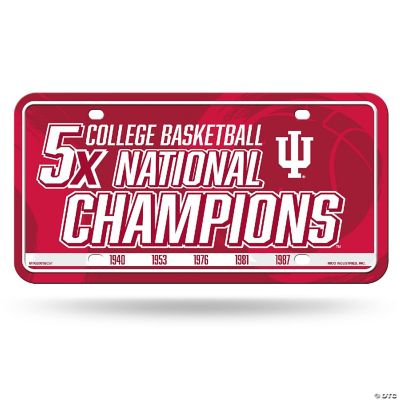Rico Industries NCAA Indiana Hoosiers Champ Metal Auto Tag 8.5" x 11 ...