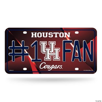 Rico Industries NCAA Houston Cougars #1 Fan Metal Auto Tag - Great For ...