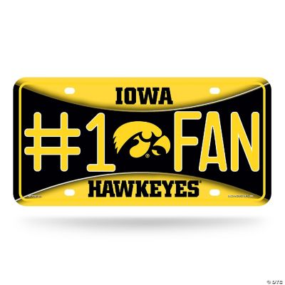 Rico Industries NCAA Iowa Hawkeyes #1 Fan Metal Auto Tag - Great For ...