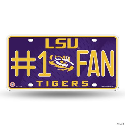 NCAA Rico Industries LSU Tigers Metal Tag (#1 Fan) #1 Fan Metal Auto ...