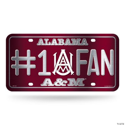Rico Industries NCAA Alabama A&M Bulldogs Standard #1 Fan Metal Auto ...