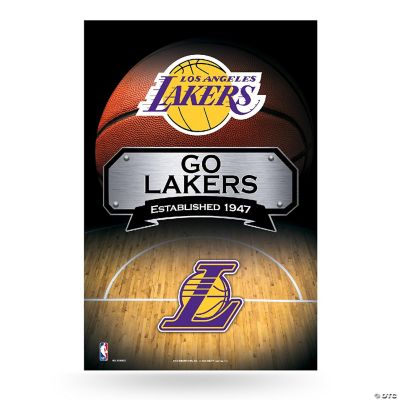 NBA Rico Industries Los Angeles Lakers Large Metal Sign 11" x 17" Large ...