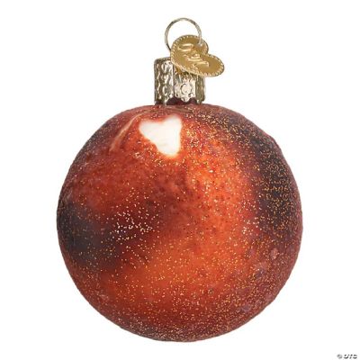 Old World Christmas Red Mars Planet Glass Ornament FREE BOX 2.5 inch