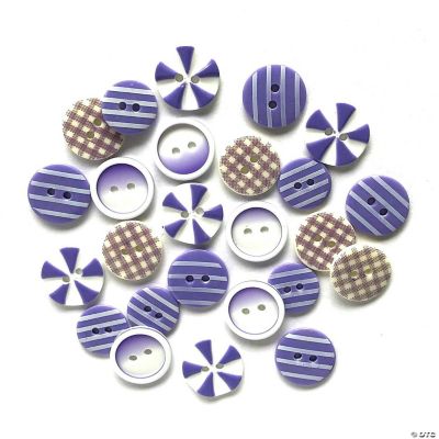 Buttons Galore Printed Craft & Sewing Buttons - Plum Crazy - Set of 3 ...