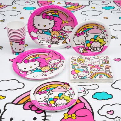 41 Pc. Hello Kitty & Friends Disposable Party Tableware Kit for 8 Guests | Oriental Trading