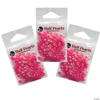 Buttons Galore Flat Back Pearls in AB Finish - PINK PARADISE - 36 Grams ...