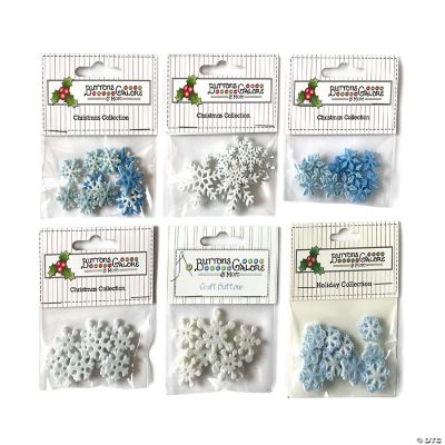 Buttons Galore 60+ Assorted Snowflake Theme Button Bundle for Sewing ...