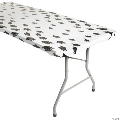 72" x 30" Graduation Caps Rectangle Fitted Disposable Plastic ...