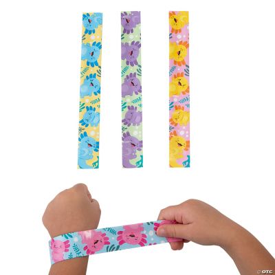 9" Blue, Yellow, Pink & Purple Axolotl Party Slap Bracelets - 12 Pc ...