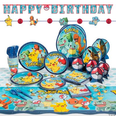 216 Pc. Pokémon Pikachu & Friends Party Tableware Kit for 24 Guests