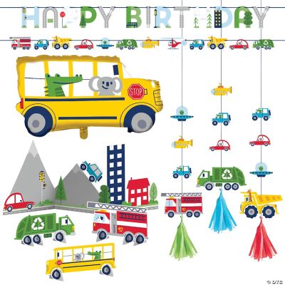 Transportation Time Party Multicolor Decorating Kit - 10 Pc.