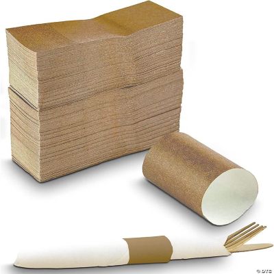 MT Products Kraft Paper Napkin bands Self Adhesive - Pack of 750