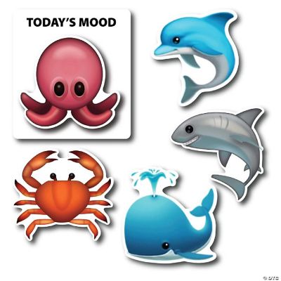 Magnet Me Up Today's Mood Under The Sea Emoticon Magnet Decal Variety ...