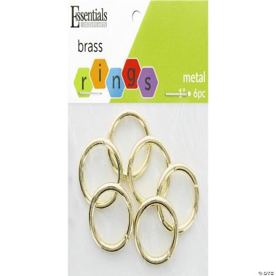 EBL Metal Ring 1" Brass 6pc