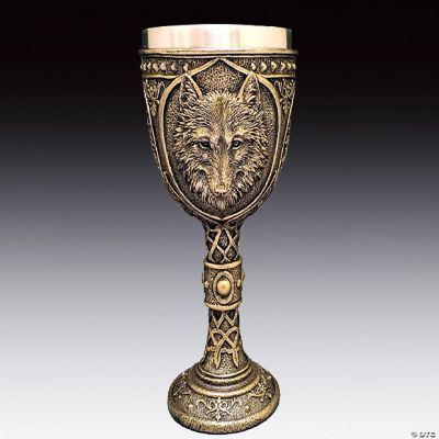 Brass Wolf Chalice 7.5 Inch