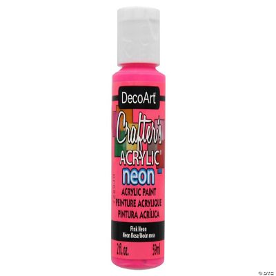 DecoArt Crafter's Acrylic Paint, 2 oz., Neon Pink