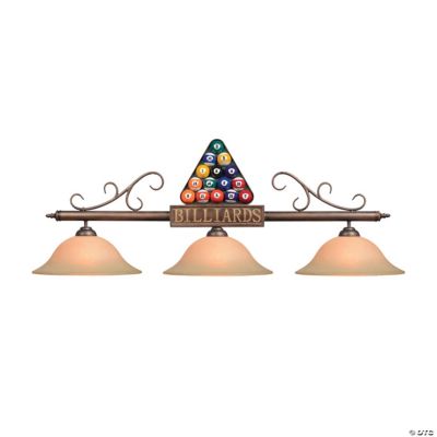 RAM Game Room Traditional Style 56" Racked 3-Light Billiard Pendant ...