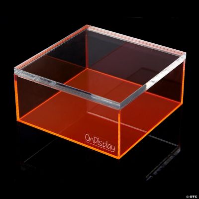 OnDisplay Electric Neon Luxe Clear Acrylic Storage Treasure Box ...