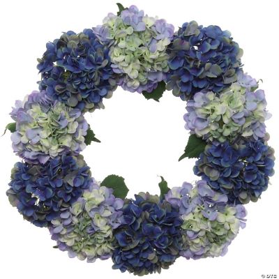 Floral Home Midnight Blue 24" Hydrangea Wreath 1pc | Oriental Trading