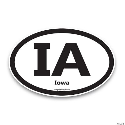 Magnet Me Up IA Iowa US State Oval Magnet Decal, 4x6 Inches, Heavy Duty ...