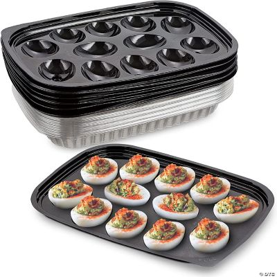 MT Products Disposable Deviled Egg Carrier with Clear Lids holds 12 Egg ...
