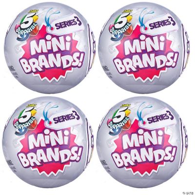 5 Surprise Mini Brands Capsule 4pk Series 3 Real Miniature Shopping Zuru