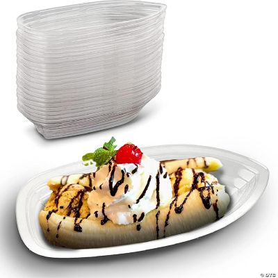 MT Products Banana Split Boats 12 oz, Disposable Sundae Bowls - Pack of ...