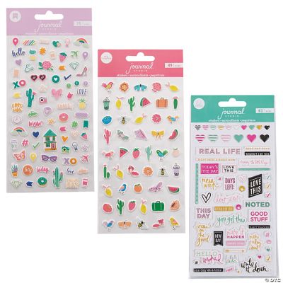 American Crafts™ Mini Puffy Journal Sticker Assortment - 185 Pc.