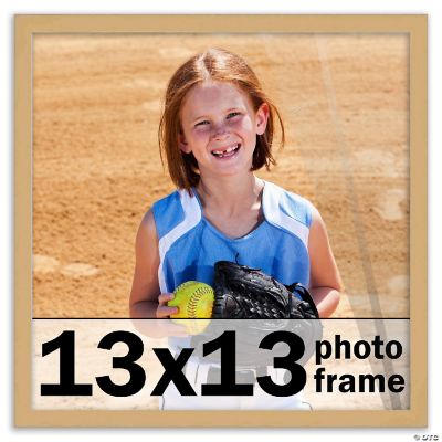 CustomPictureFrames.com 13x13 Frame Natural Brown Picture Frame Modern ...