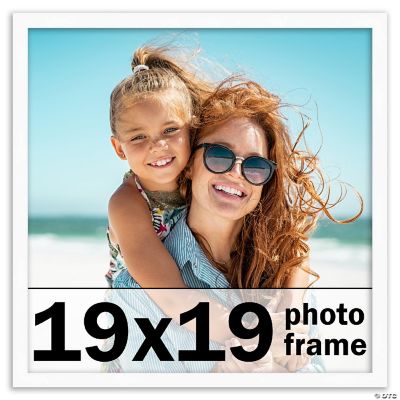 CustomPictureFrames.com 19x19 Frame White Solid Wood Picture Frame ...